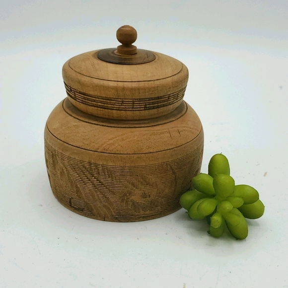 Accents | Vintage Wooden Jar With Lid | Poshmark